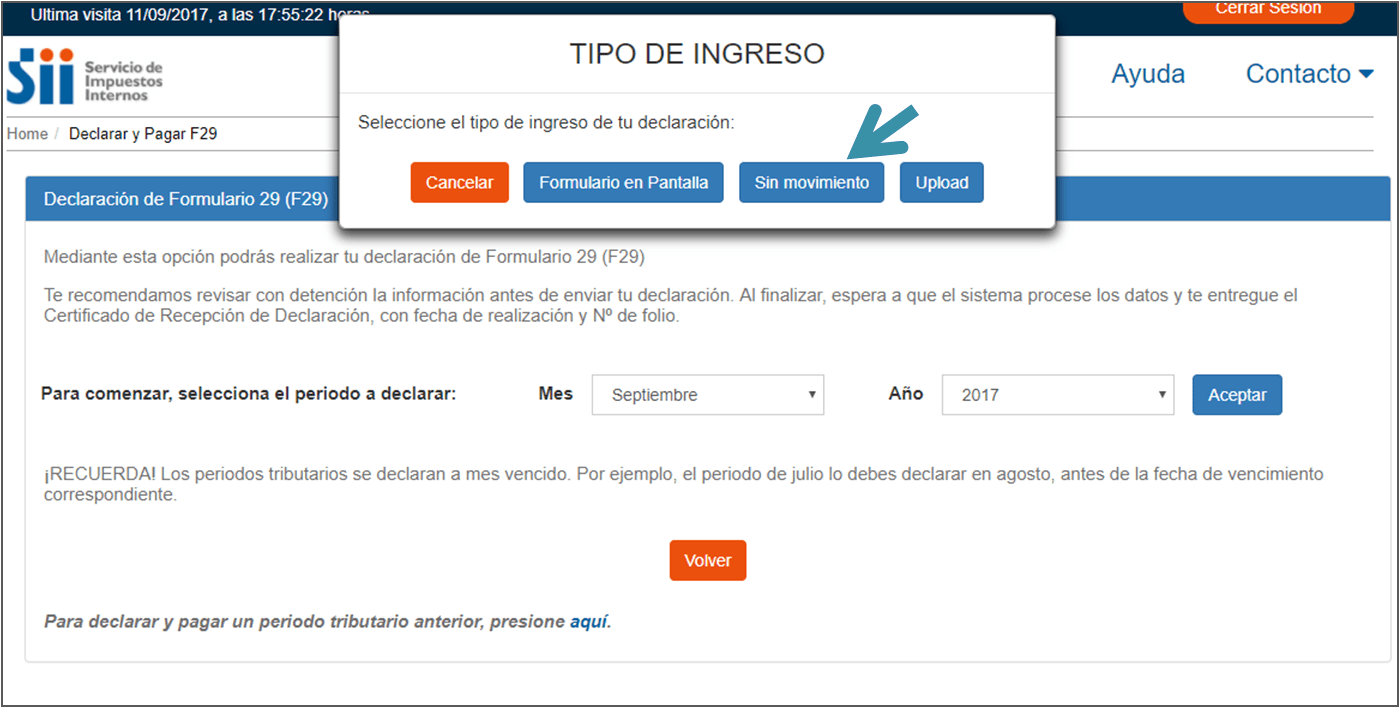 Cómo declarar el Formulario 29 sin movimiento